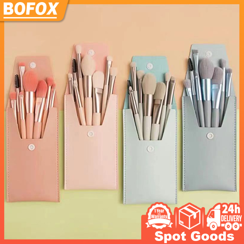 Short Pole Makeup Brush 8 Pack Soft Hair Makeup Brush Set Portable ...