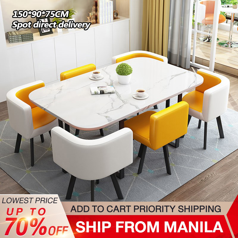 Rectangular family dining table office casual meeting table dining ...