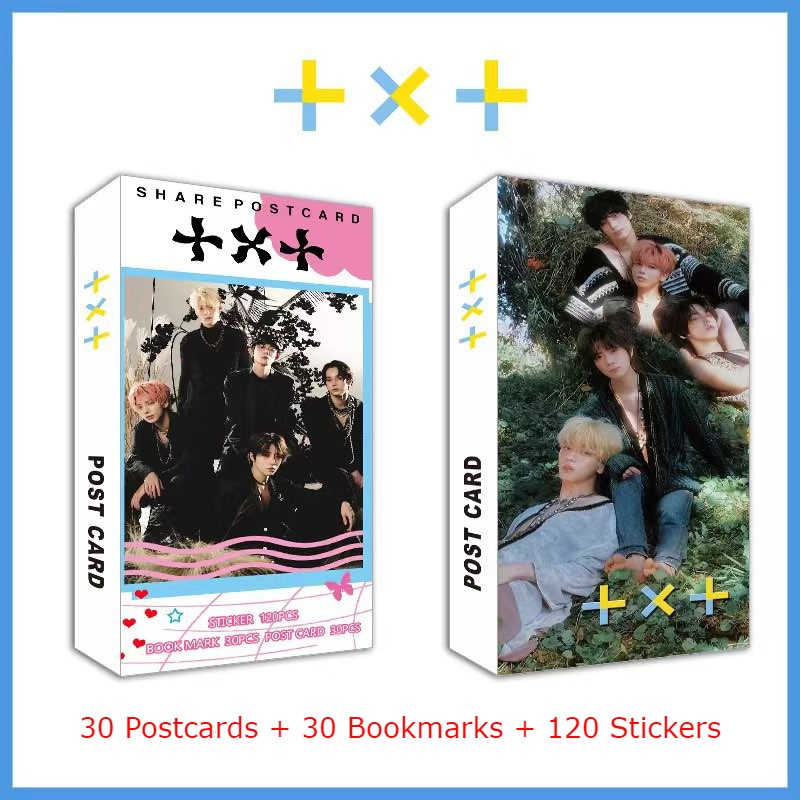 txt 180 PIECES (30 Postcards + 30 Bookmarks + 120 Stickers) | Shopee ...