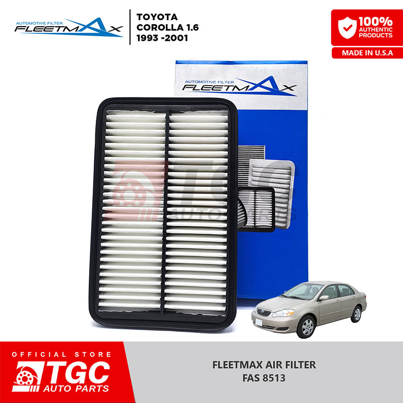 Fleetmax Air Filter / Air Cleaner TOYOTA COROLLA 1.6 1993 -2001 FAS ...