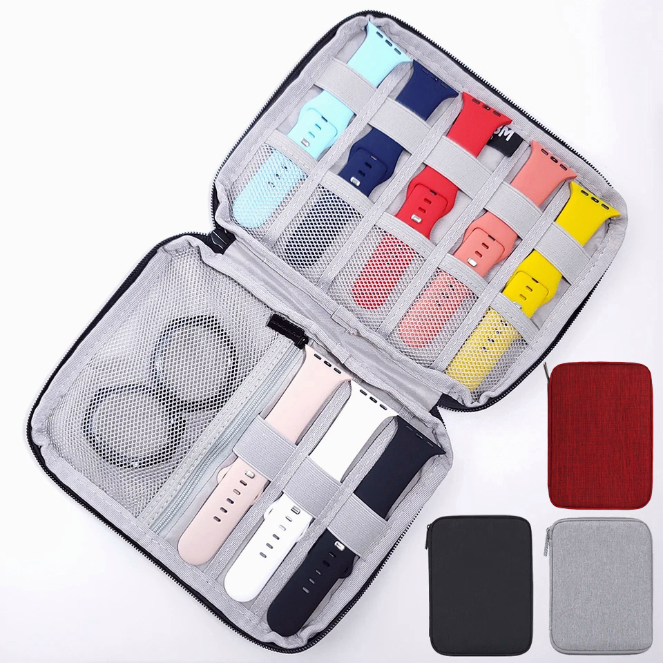 Watch Band Case Storage Bag Travel Organizer Bag For Smart Watch Strap ...