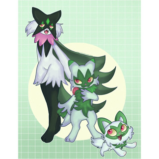 Sprigatito Lovers - Evolution Line - Floragato Meowscarada Pokemon Leaf ...