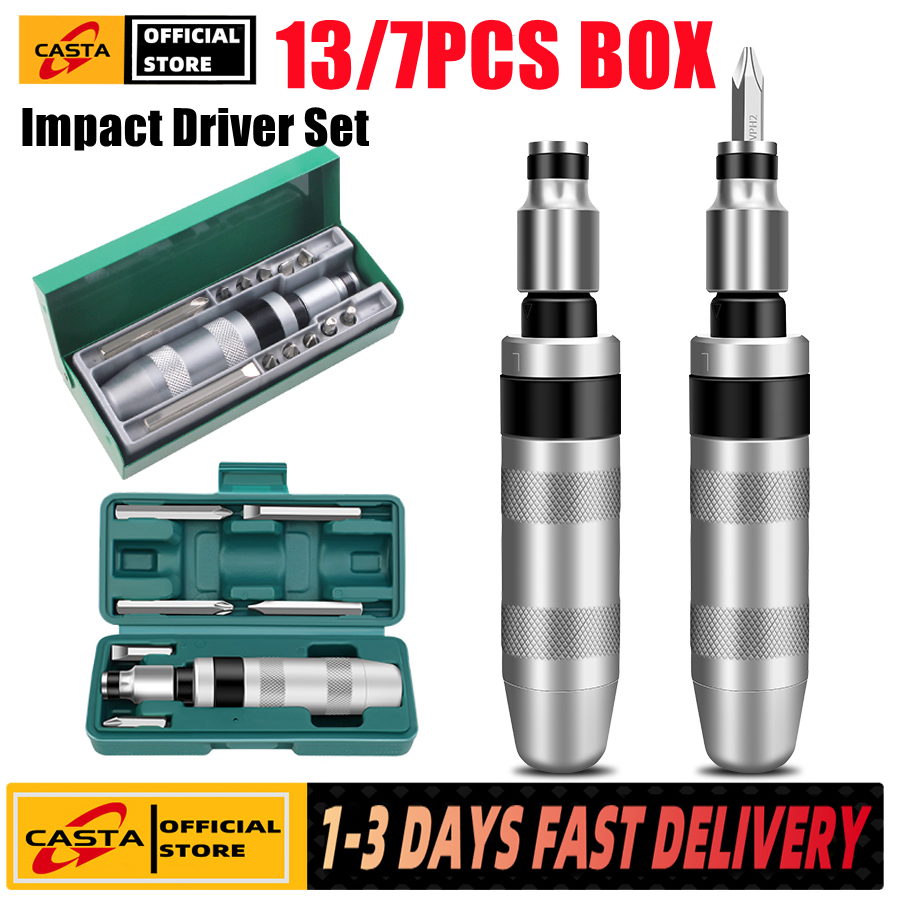13/7pcs 1/2 Heavy Duty Hand Impact Driver Set Screwdriver Bits Remove ...