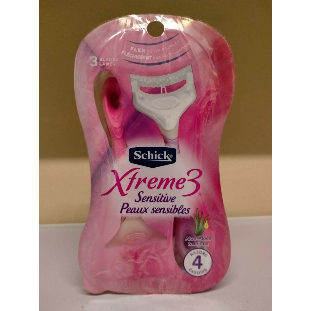 Schick Xtreme 3 Women Disposable Razors, Sensitive, 4 count | Shopee ...
