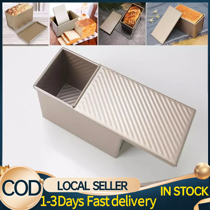 Non-Stick Loaf Pan With Cover Bread Baking Mould Cake Toast Toast Box ...