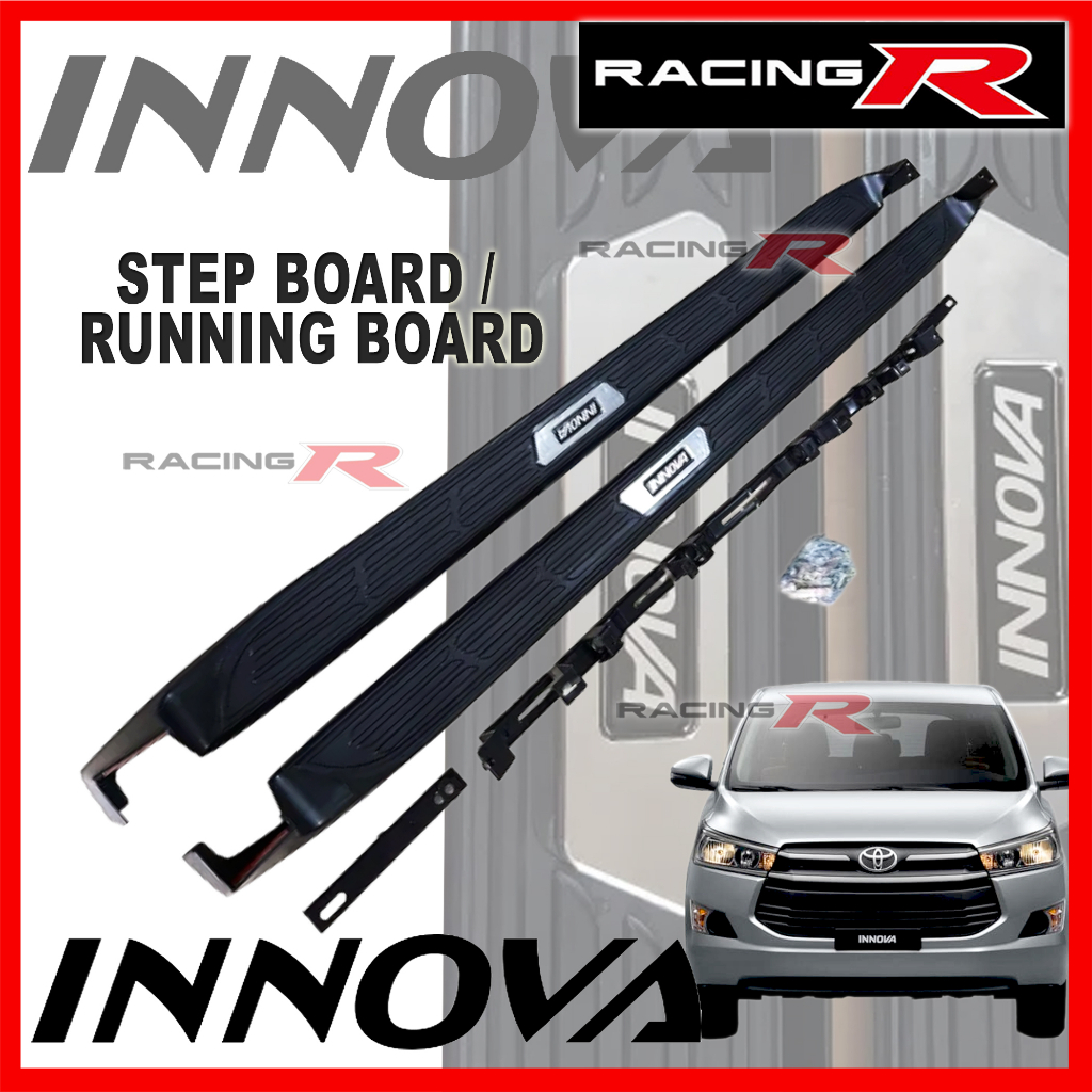 Toyota Innova 2016 to 2023 OEM BLACK / CHROME Stepboard 2017 2018 2019 ...