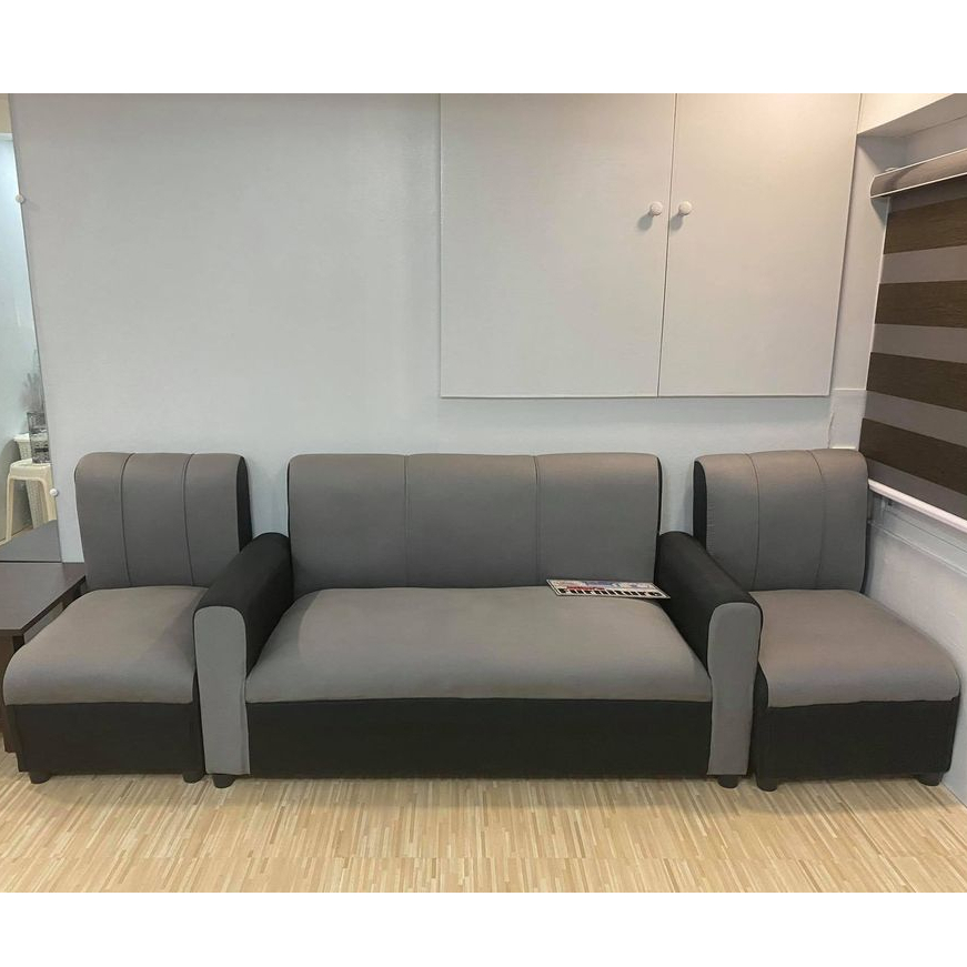SALA SET GRAY FABRIC(FREE DELIVERY NCR ONLY) | Shopee Philippines