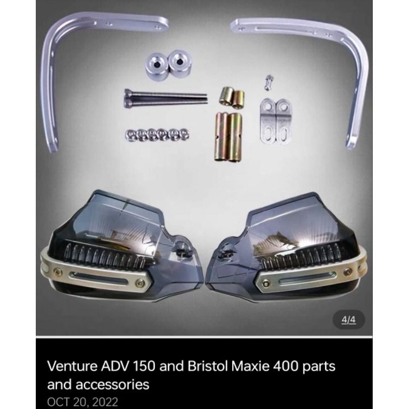 HANDLE BAR PROTECT with LED for Venture adv150 & Bristol Maxie 400 ...