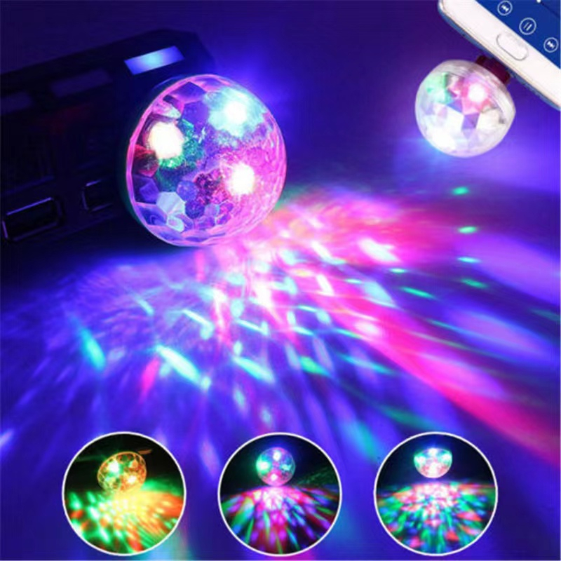 Mini 4-LED Disco Ball USB Powered Stage Light RGB Stage Decoration Projector | Shopee Philippines