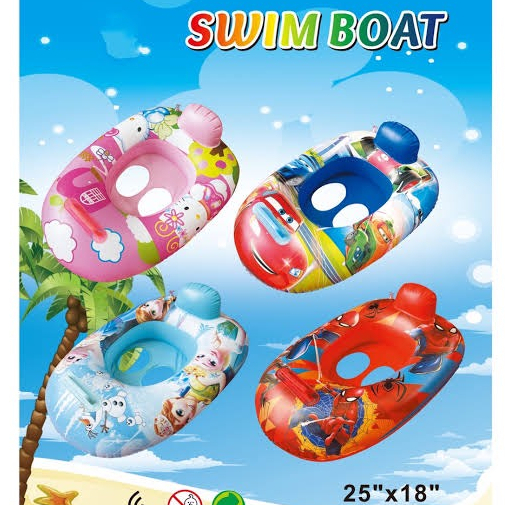 Kiddie inflatable swim boat floater baby float car boat | Shopee ...
