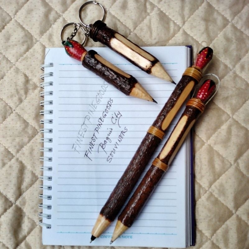 Baguio souvenir PINE pen/pencil & keychain | Shopee Philippines