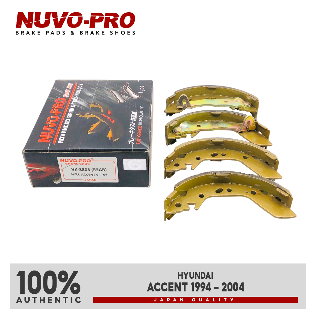 Nuvo-Pro Rear Break Pads Hyundai Accent / Atoz 1994 - 2004 VK-8808 1 ...