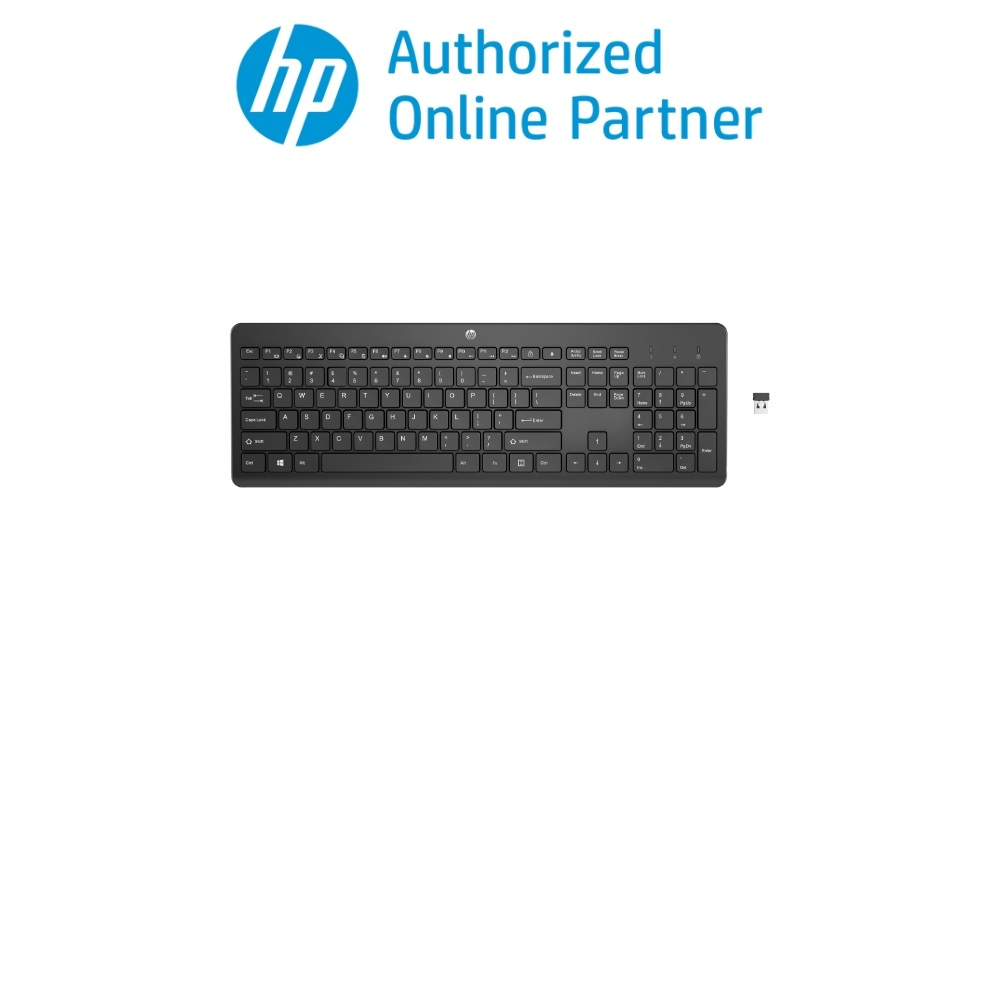 HP 230 Wireless Keyboard - Wireless Connection - Low-Profile, Quiet ...