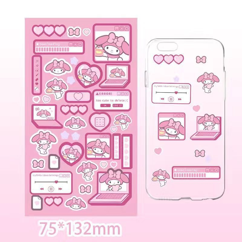 Sparkling Cute Stickers Kuromi cinnamoroll stickers Journal Toploader ...