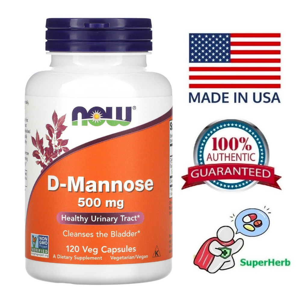 NOW Foods, D-Mannose, 500 mg, 120 Veg Capsules | Shopee Philippines