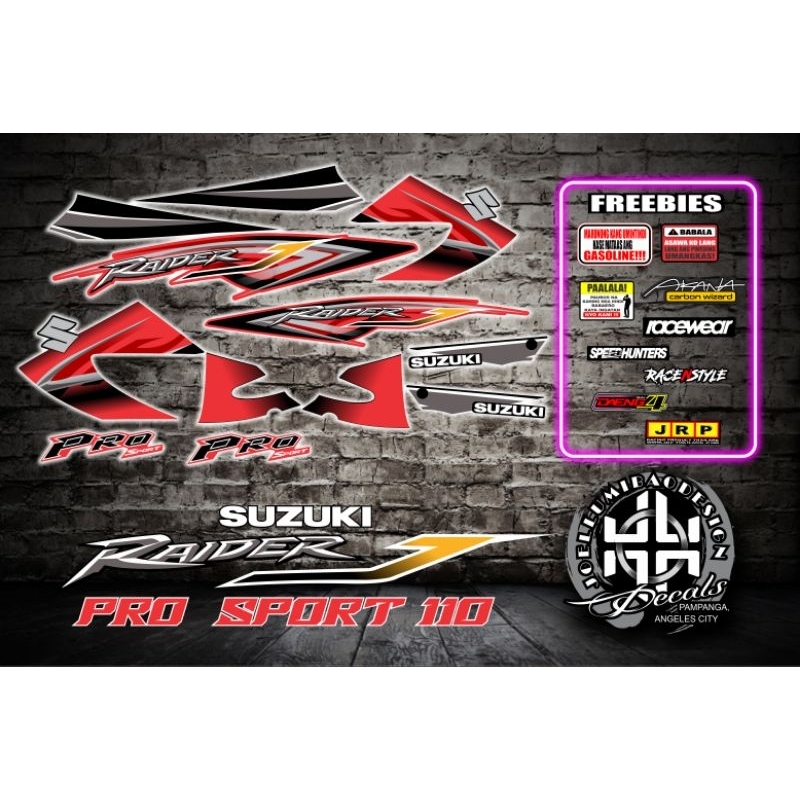 suzuki raider j pro decal sticker stock | Shopee Philippines