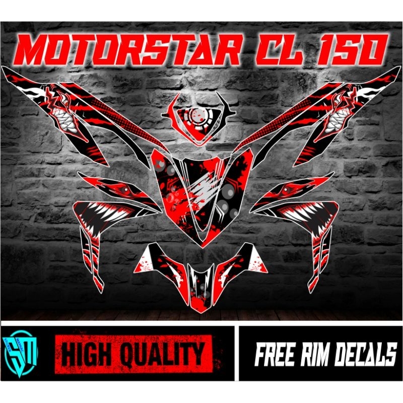 Motorstar CL 150 full body decals, Laminated | Shopee Philippines