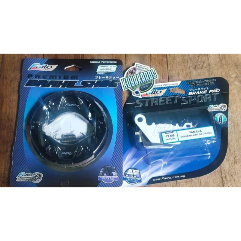 FAITO BRAKE SHOE AND BRAKE PAD YAMAHA SIGHT, AEROX, MIO I 125. MIO SOUL ...