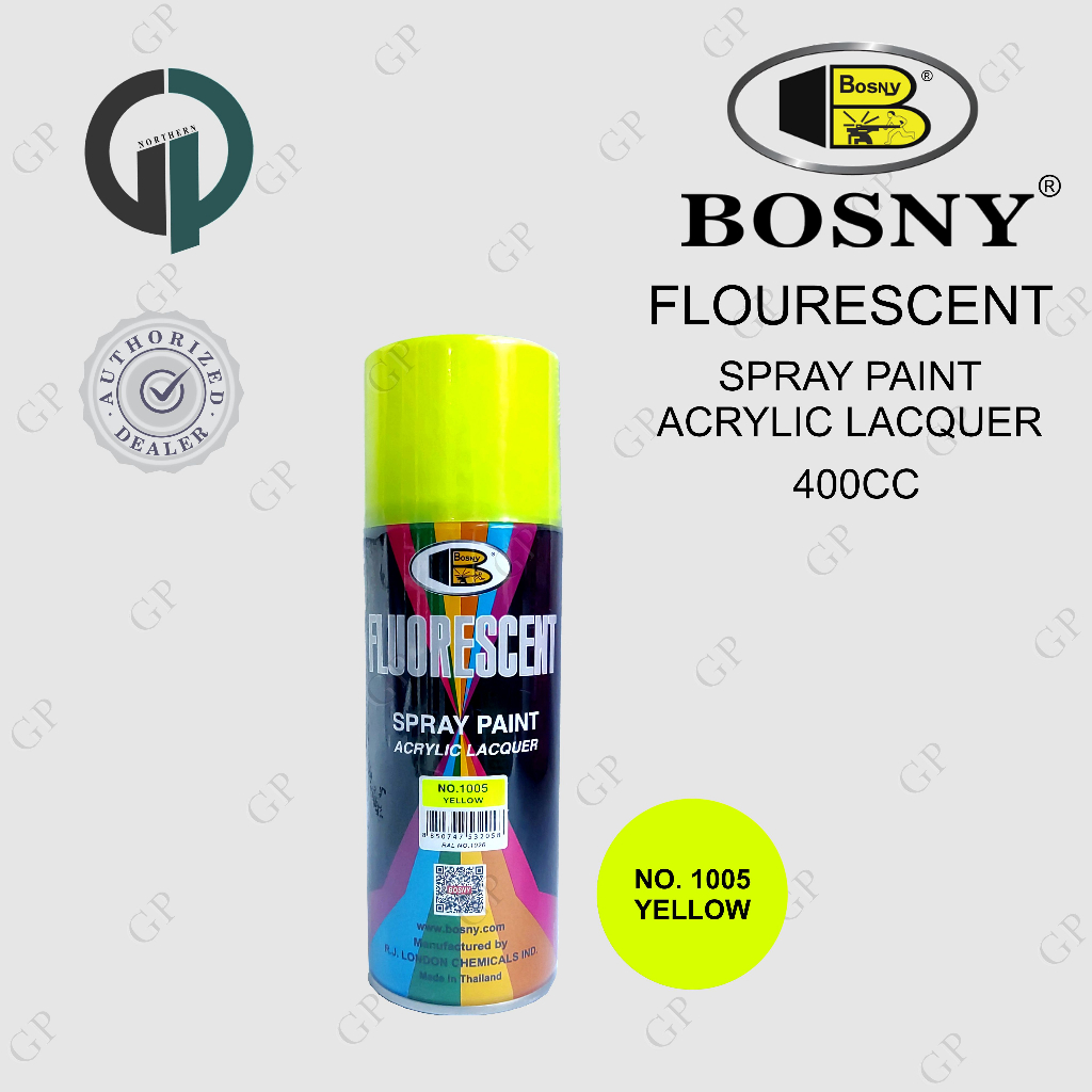 BOSNY Fluorescent Spray Paint No.1005 Yellow - GP Northern | Shopee ...