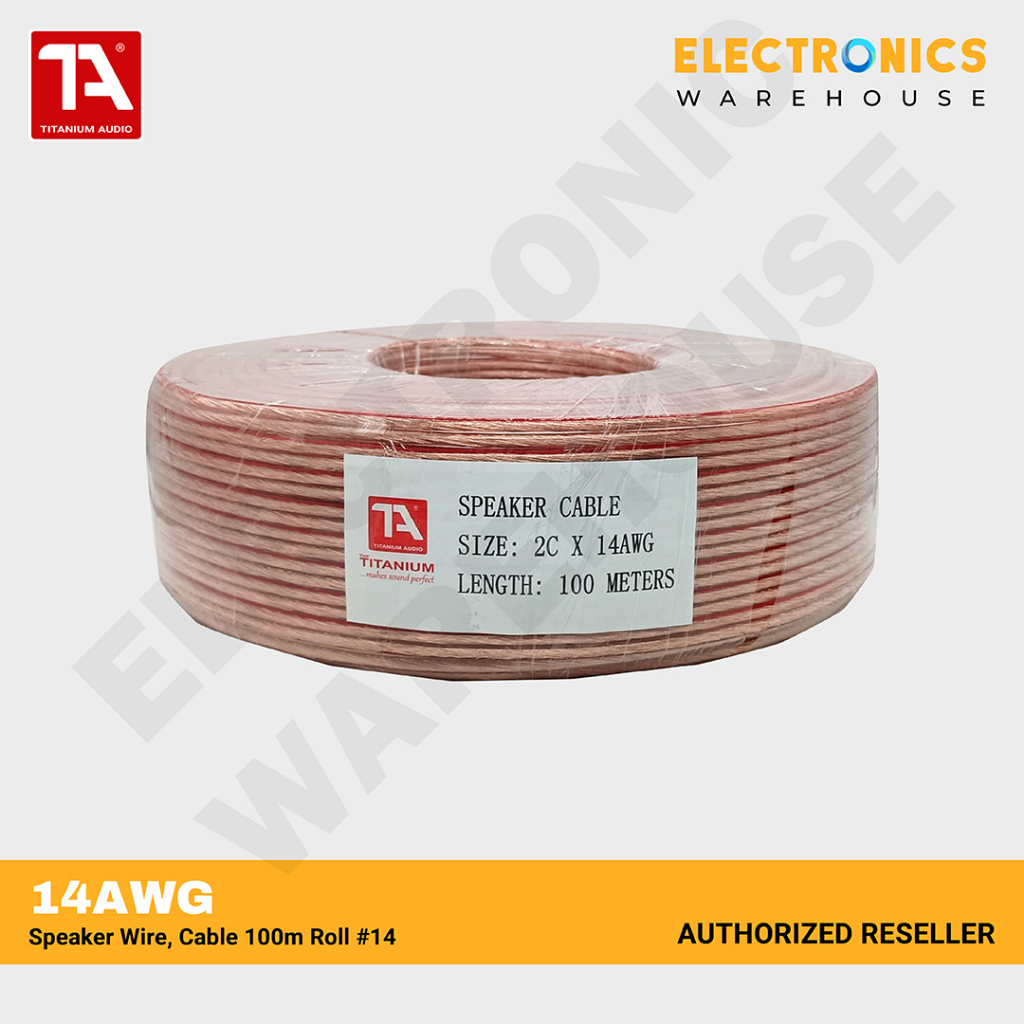 Titanium Audio 14AWG Speaker Wire, Cable 100m Roll #14 | Shopee Philippines