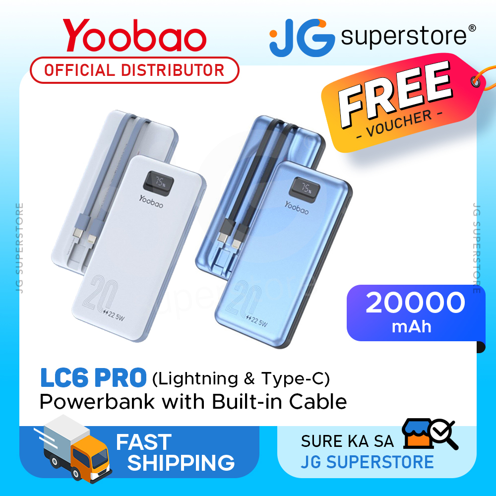 Yoobao LC6 PRO 20000mAh Portable Powerbank w/ LED, PD20W Quick Charge ...