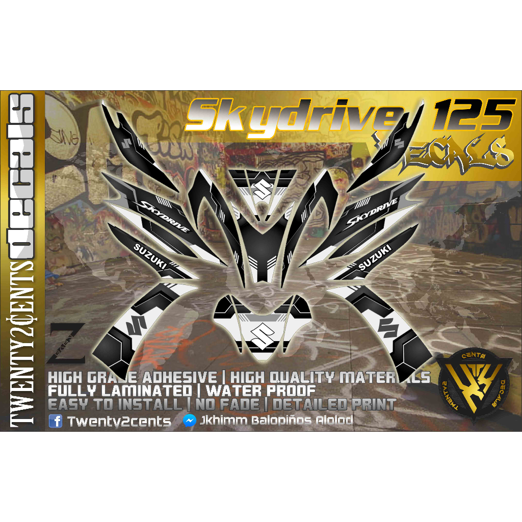Suzuki Skydrive 125 Decals High-Quality Stickers | Shopee Philippines