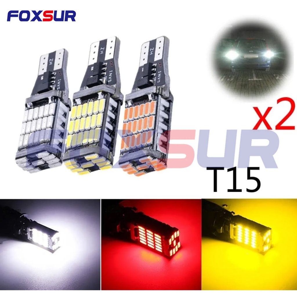 FOXSUR T15 LED Bulbs(2pcs)Replace Backup Reverse Turn Signal Fog Light ...