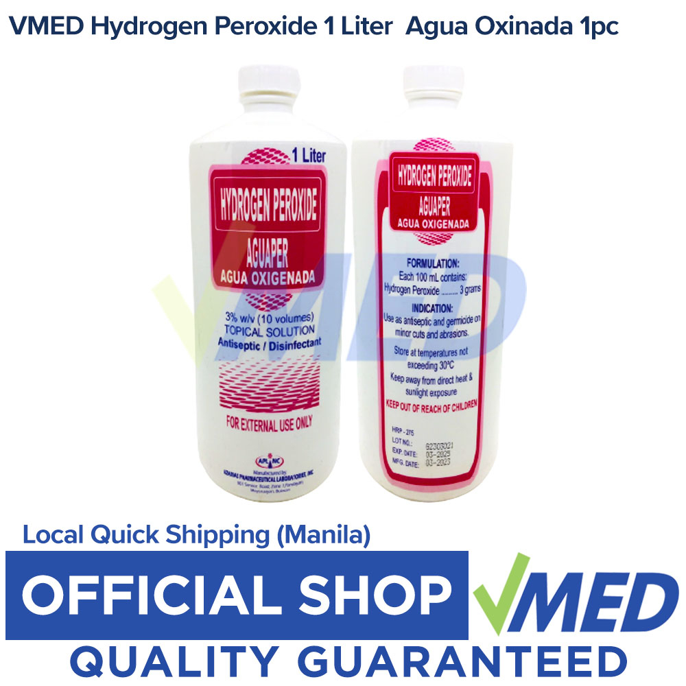VMED Hydrogen Peroxide 1 Liter Agua Oxinada 1pc | Shopee Philippines