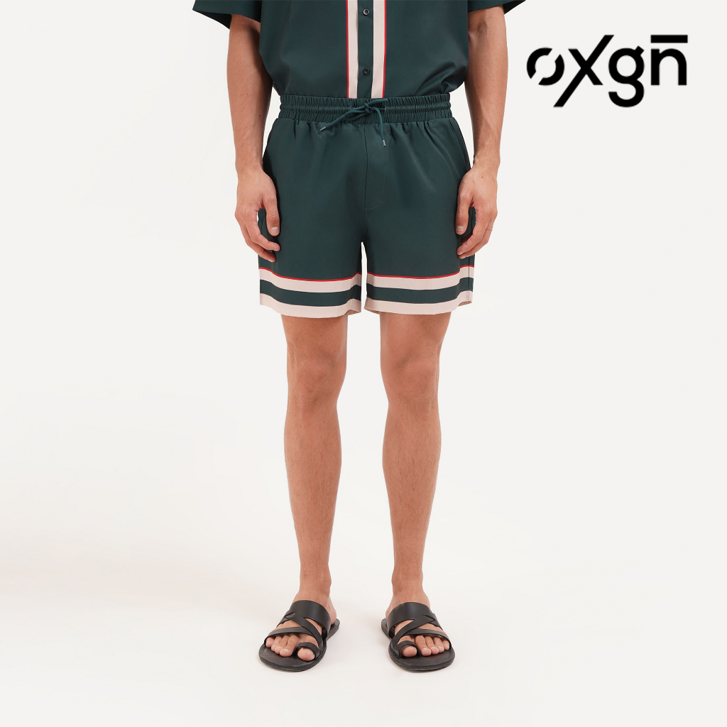 OXGN Board Shorts With Drawstring For Men (Green) | Shopee Philippines