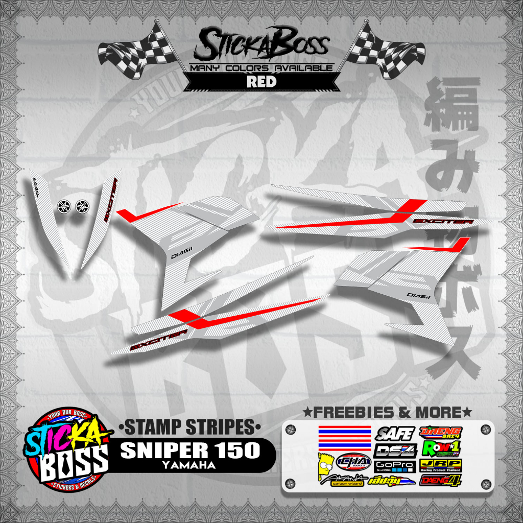 STICKER DECALS for SNIPER 150 (S150STST) By STICKABOSS (SOFIE LAMINATED ...