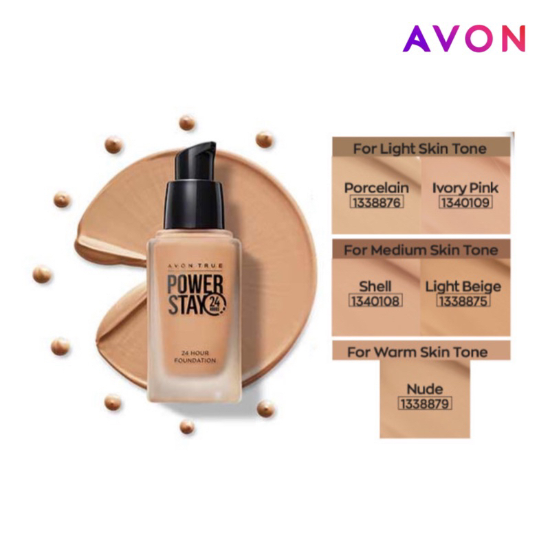 AVON True Power Stay 24-Hour Liquid Foundation 30ml: Ivory Pink Light ...
