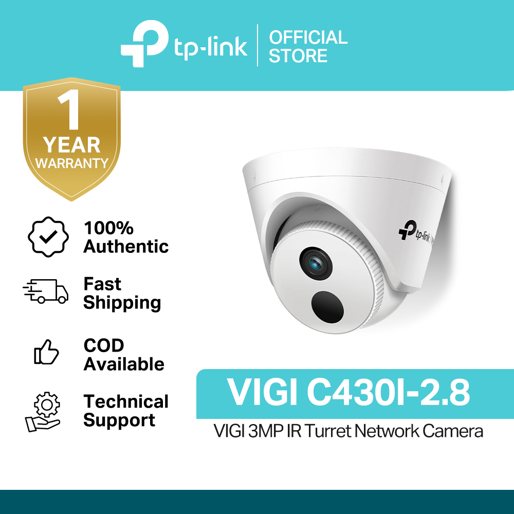 TP-Link | VIGI | C430I | 2.8mm/4mm | 3MP | IR | Turret | Network | CCTV ...