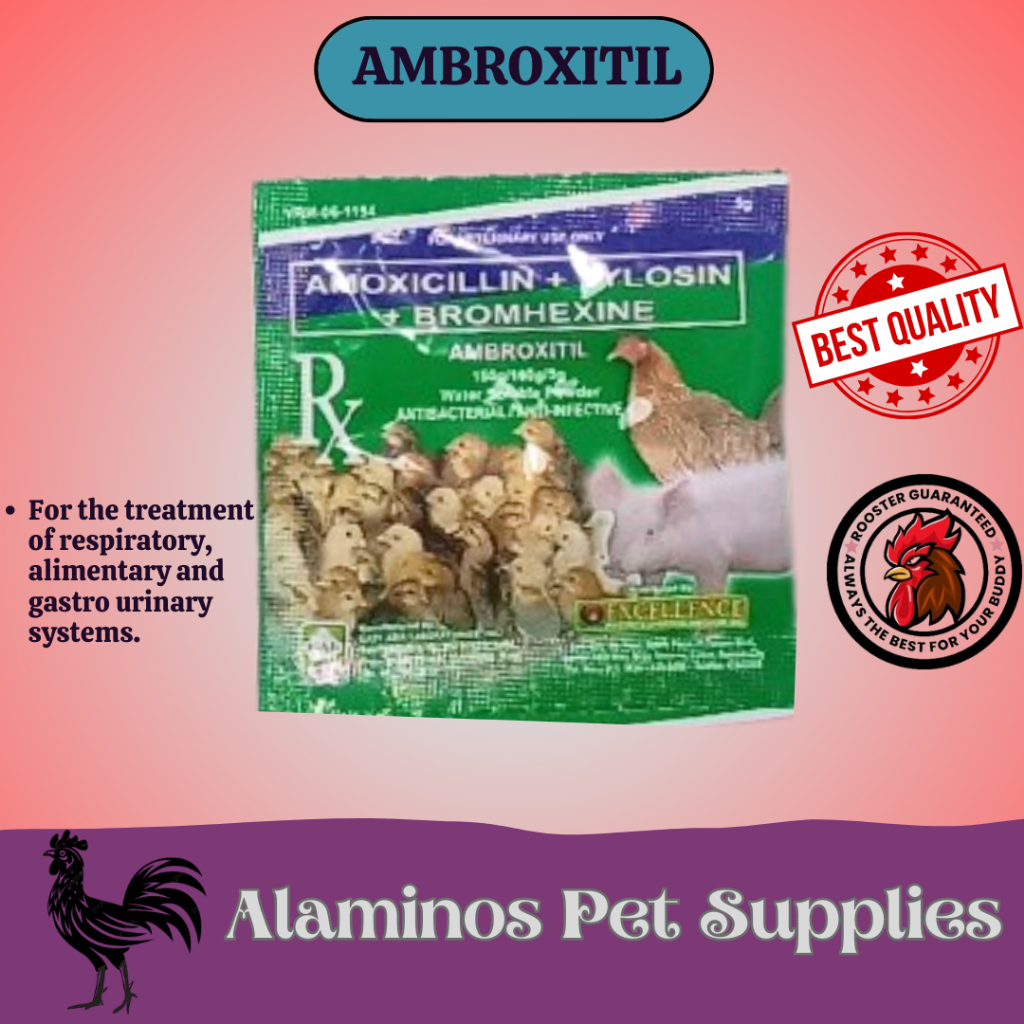 [APS] 1 SACHET AMBROXITIL 5g GAMOT SA SIPON / HALAK / PISIK NG MANOK | Shopee Philippines