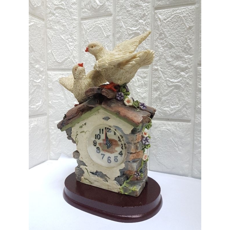 10 inches Clock With 2 Pigeon Bird | Shopee Philippines