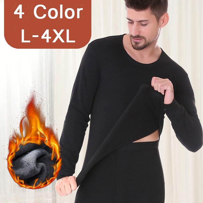 Men's Cotton Thermal Innerwear & Underwear Set Cotton Plush Pants ...