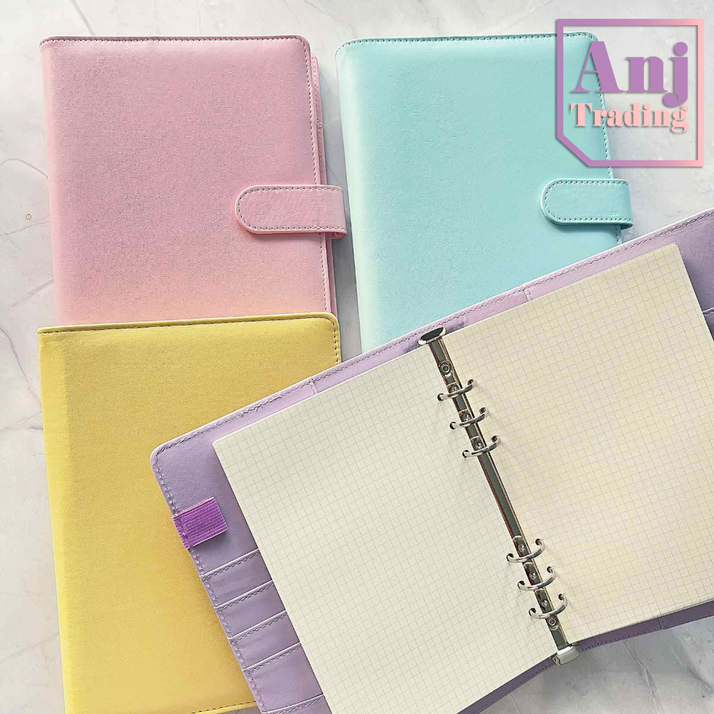 Leather Pastel Macaroon BINDER WITH FILLER A5 size Album Binder ...