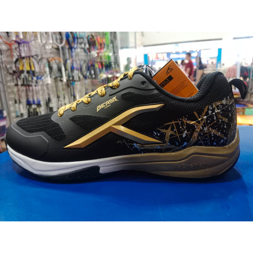HUNDRED BEAST MAX BLACK/GOLD ( BADMINTON SHOES ) | Shopee Philippines