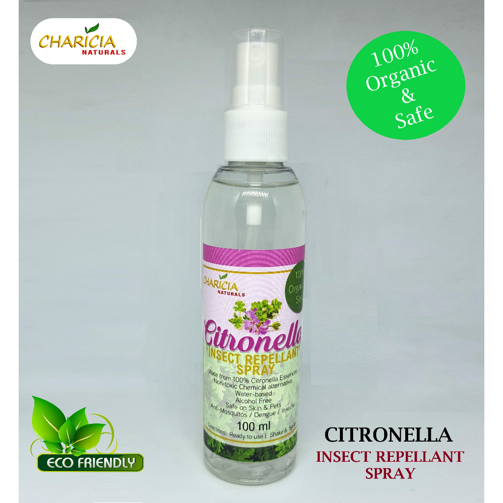 Charicia Citronella Insect Repellent Spray for Skin Protection (100ml ...