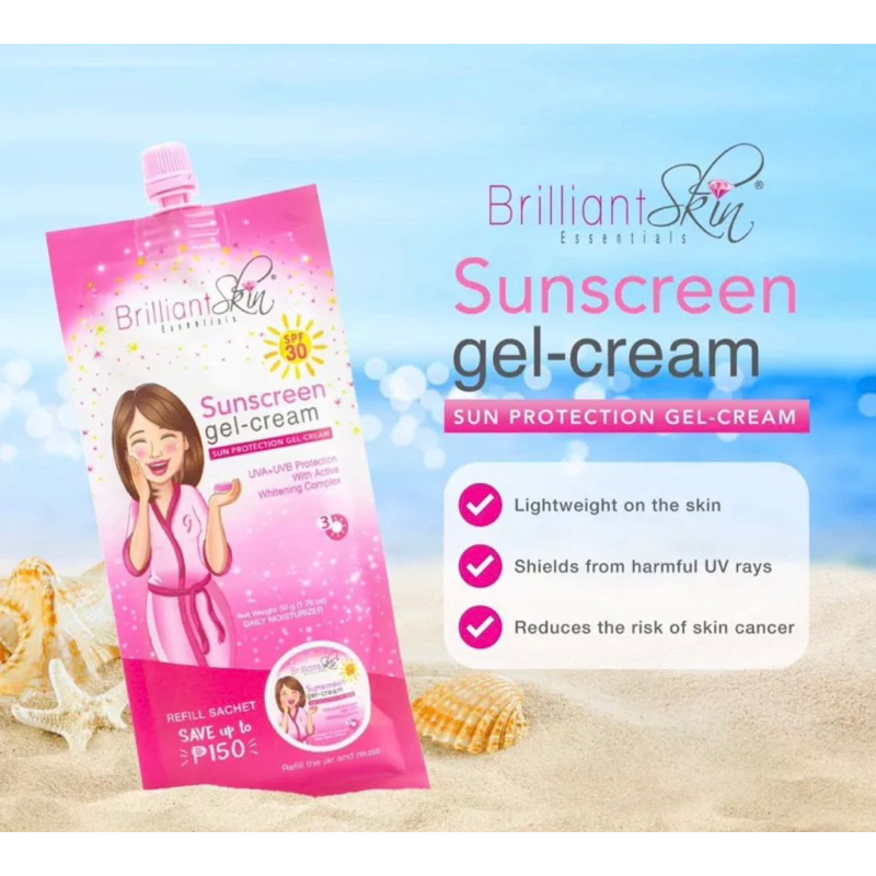ORIGINAL BRILLIANT SKIN SUNSCREEN-GEL CREAM (50g) | Shopee Philippines