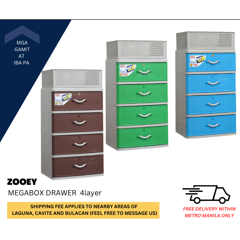 ZOOEY MEGABOX DRAWER 4 LAYER (FREE DELIVERY W/N METRO MANILA ONLY ...