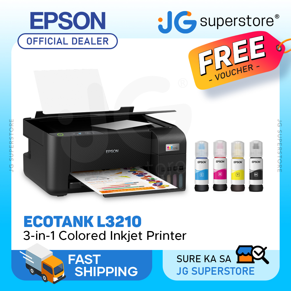 Epson L3210 3-in-1 Multifunctional EcoTank Printer with Epson Heat-Free ...