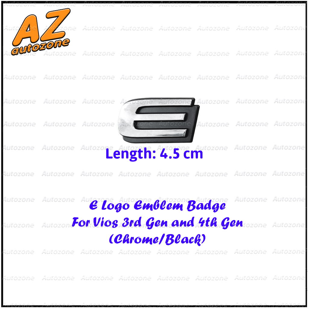E LOGO Emblem Badge Side/Rear Trunk For Toyota Vios 3rd and 4th Gen ...