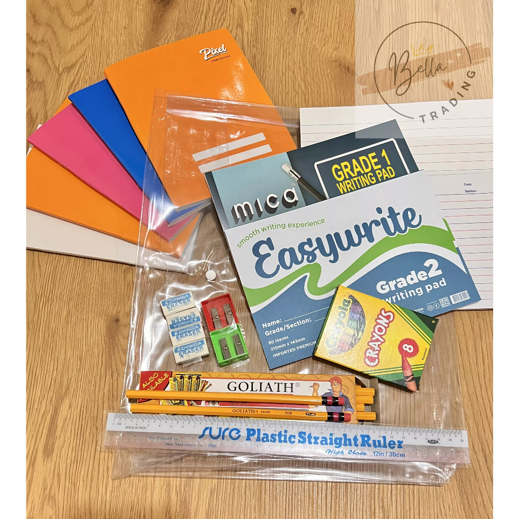 SCHOOL SUPPLIES PACKAGE FOR GRADES 1 & 2 | Shopee Philippines