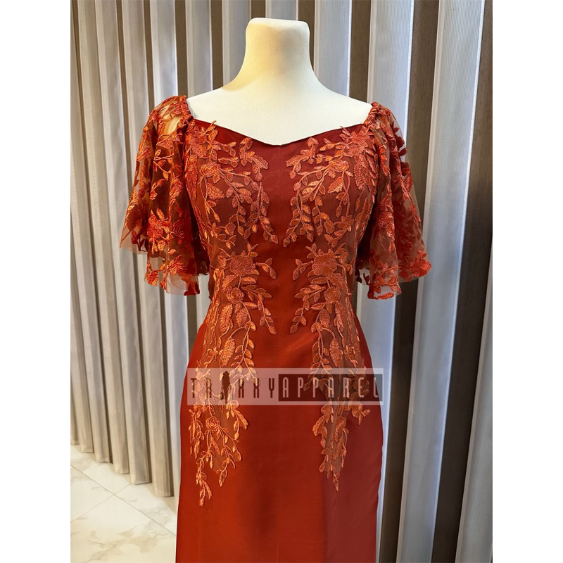 Ninang Gown / Mother Gown Palay Palay | Shopee Philippines
