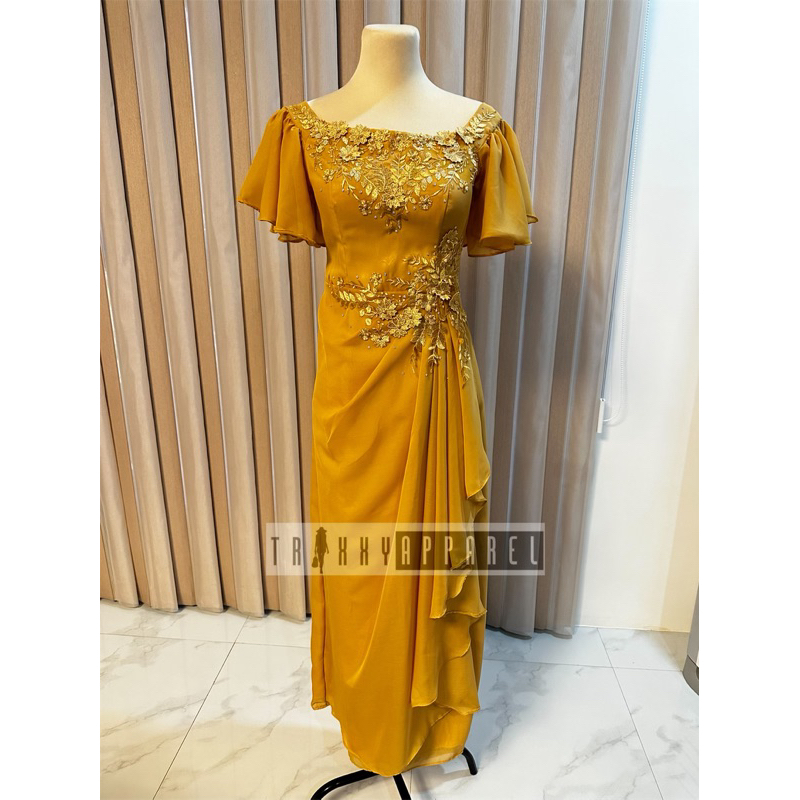 Ninang Gown / Mother Gown Myline 2 | Shopee Philippines