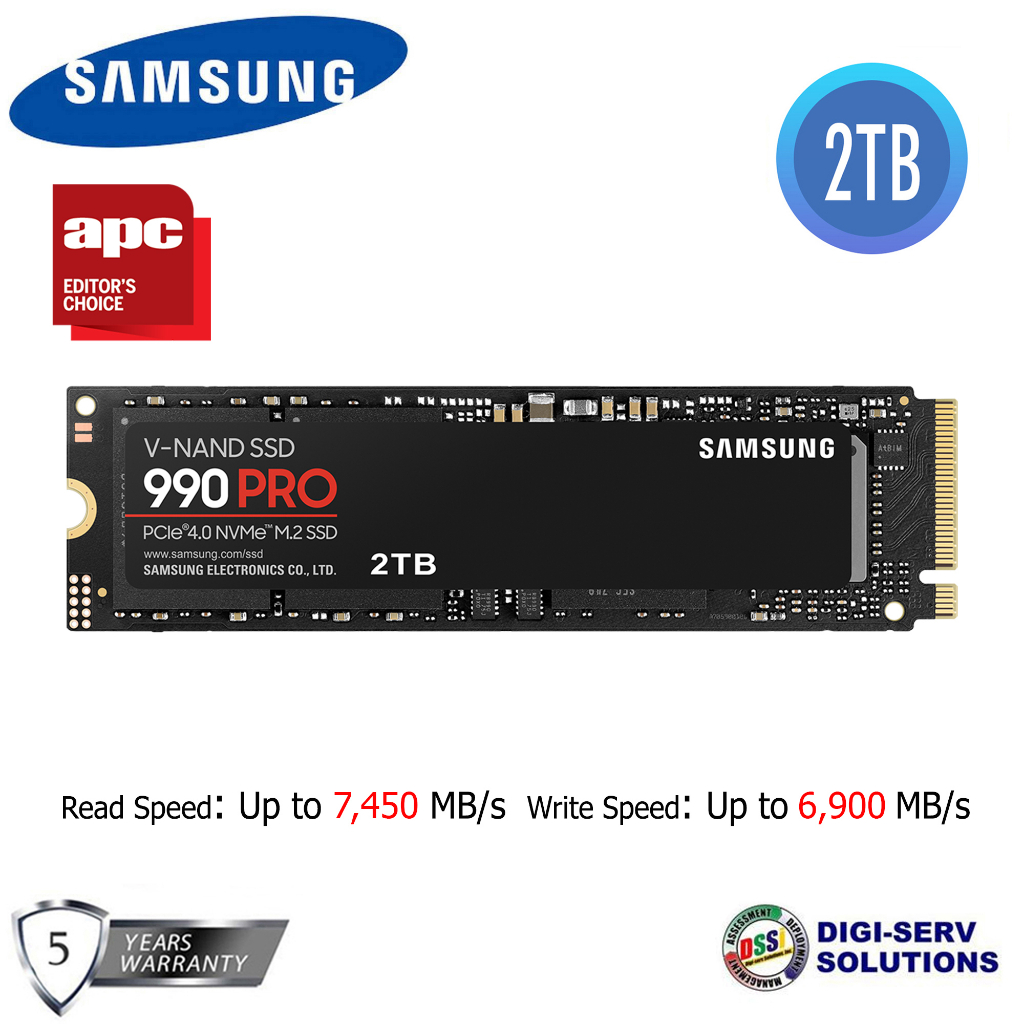 Samsung 990 PRO 2TB NVMe M.2 Internal Solid State Drive SSD (MZ-V9P2T0BW) | Shopee Philippines