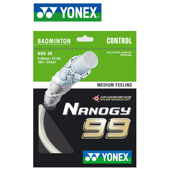 YONEX BADMINTON RACKET STRING NANOGY99 MULTIFILAMENT #NBG99 MEDIUM ...