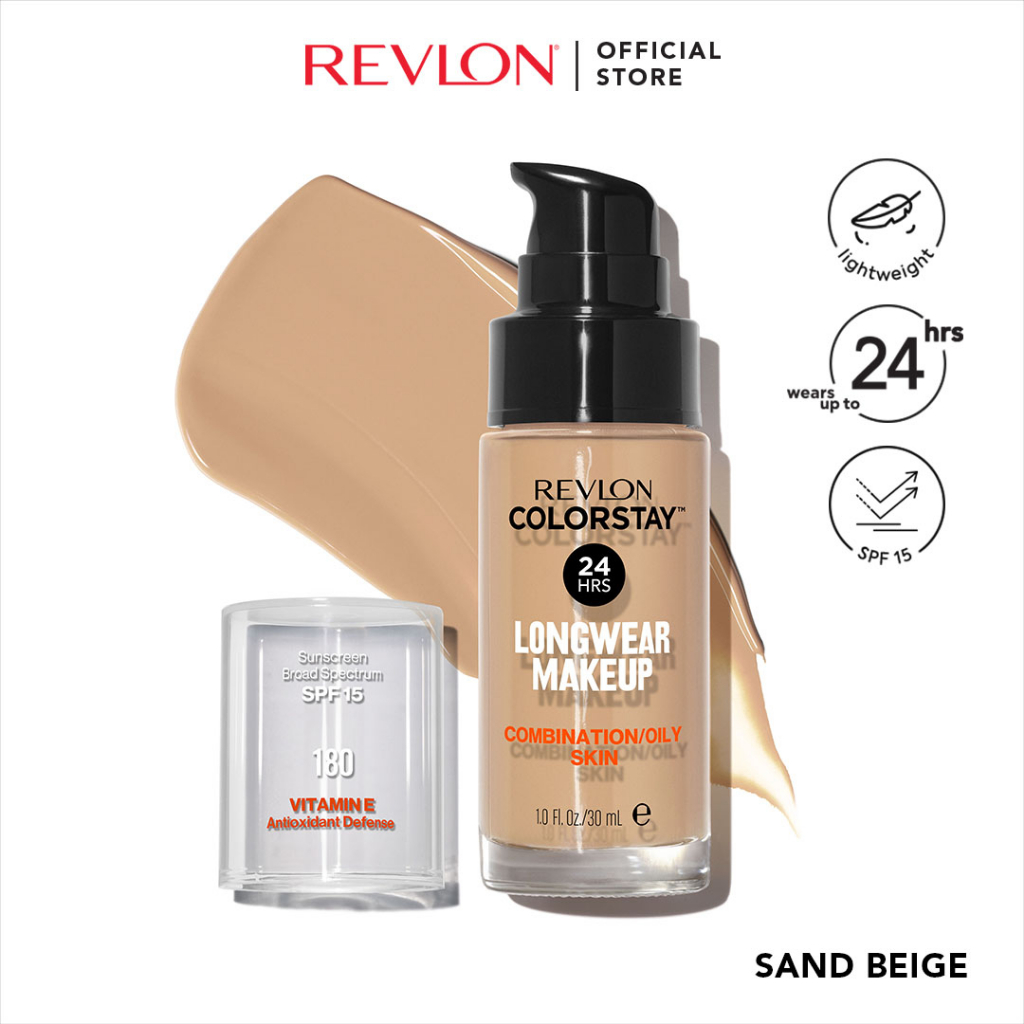 Revlon Colorstay Makeup Combination/Oily Skin - W/ Pump 30 Ml | Shopee ...