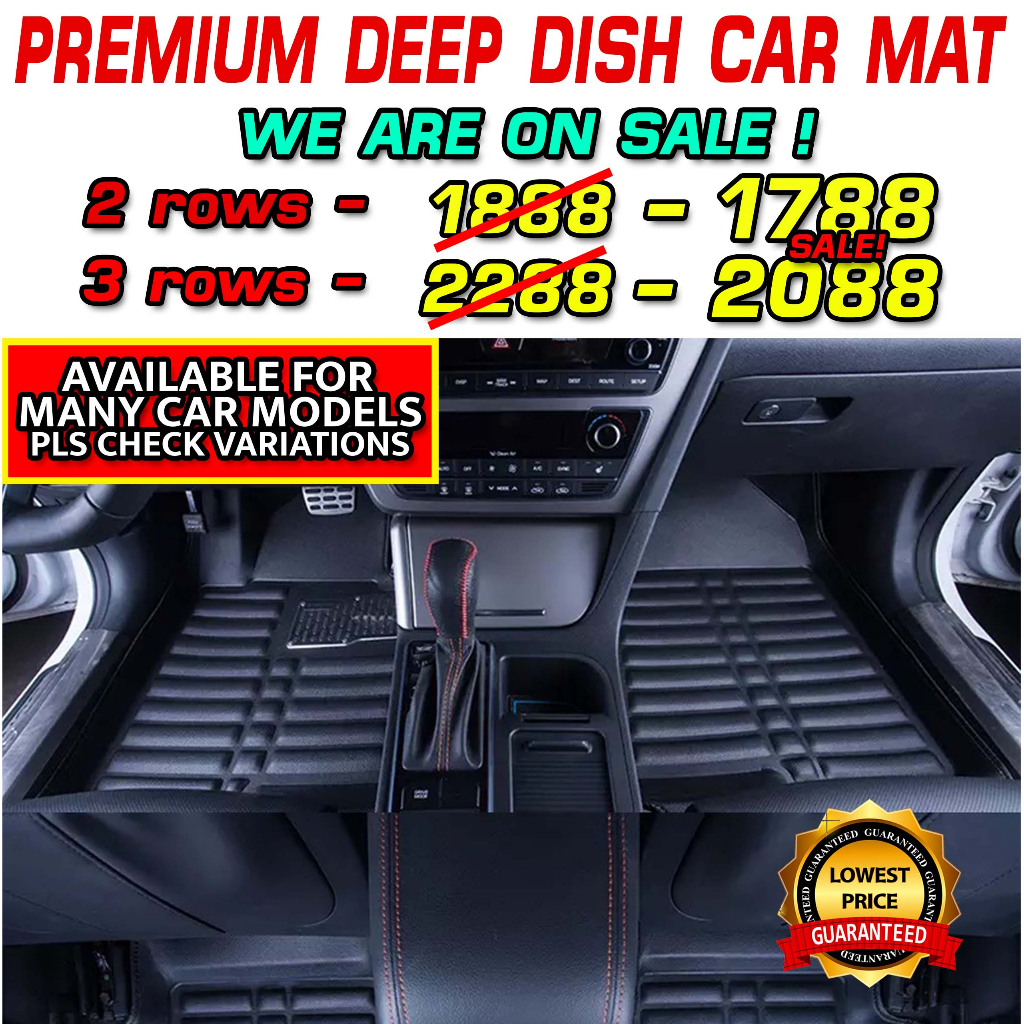 Deep Dish Car Matting Premium Perfect Fit 10mm 5D EVA Carbon Leather ...