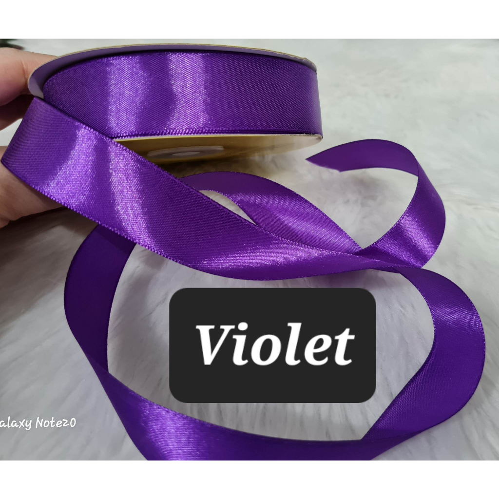 VIOLET Satin Ribbons Double Edge | Shopee Philippines